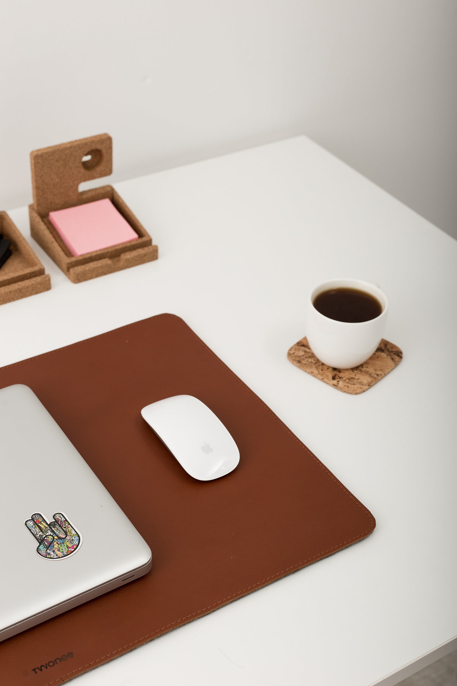 Large Leather Laptop Mat / Leather and Felt Desk Pad / - Etsy