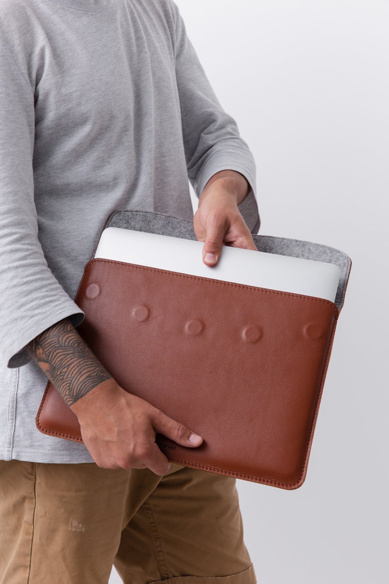 MacBook Air safety leather case / Premium leather Macbook | Etsy