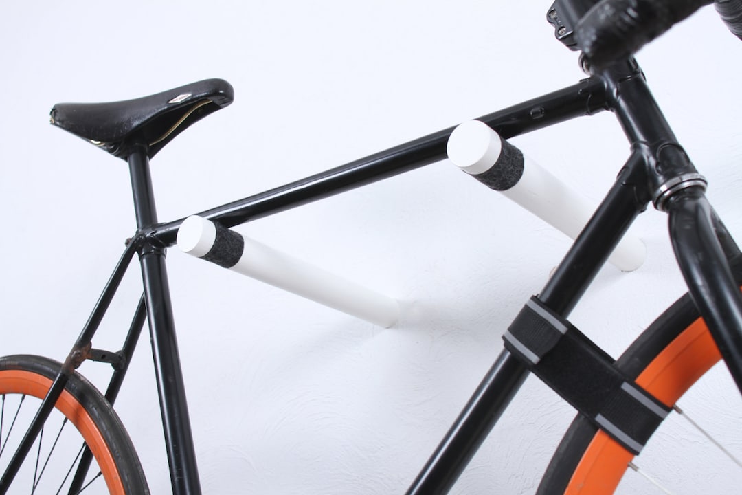 Copenhagen Bike Rack / Wall Bike Hooks / Bicycle Storage / White - Etsy