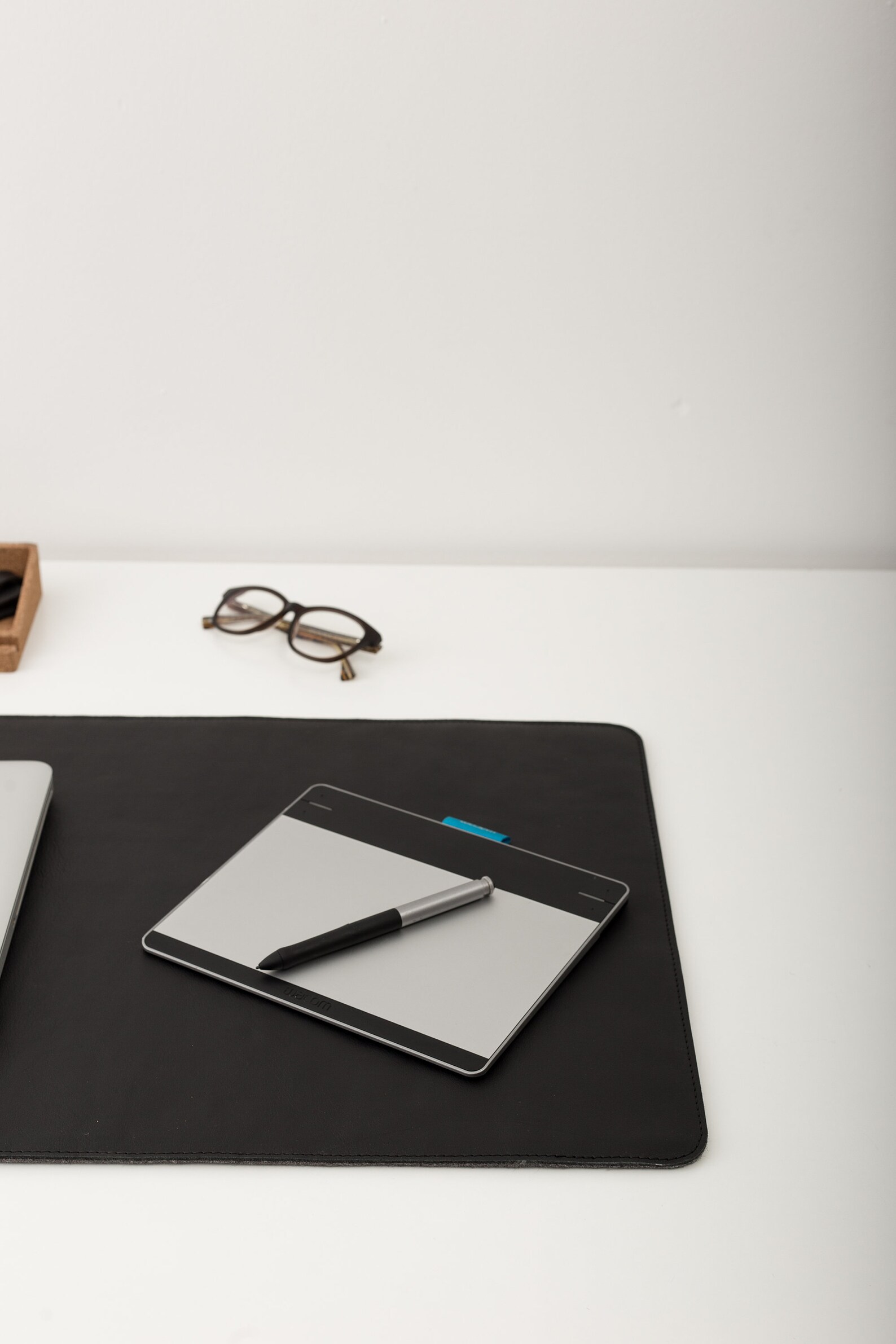Large Leather Laptop Mat / Leather and Felt Desk Pad / - Etsy