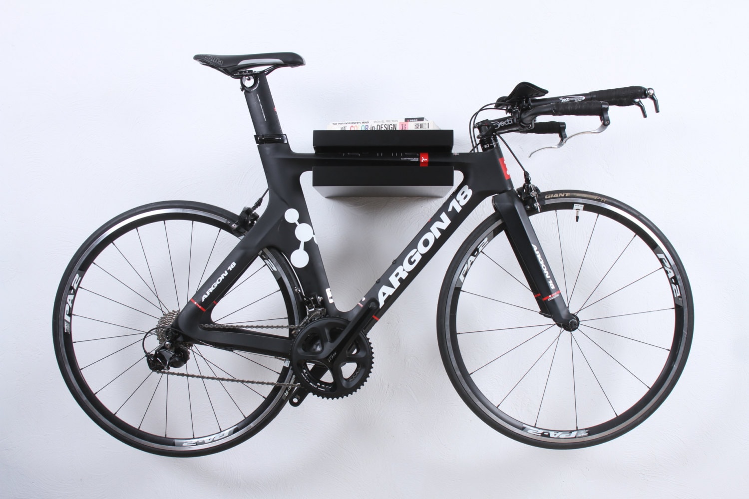 Wooden Bike Rack / Black Bike Wall Mount / Wood Bike Shelf / - Etsy