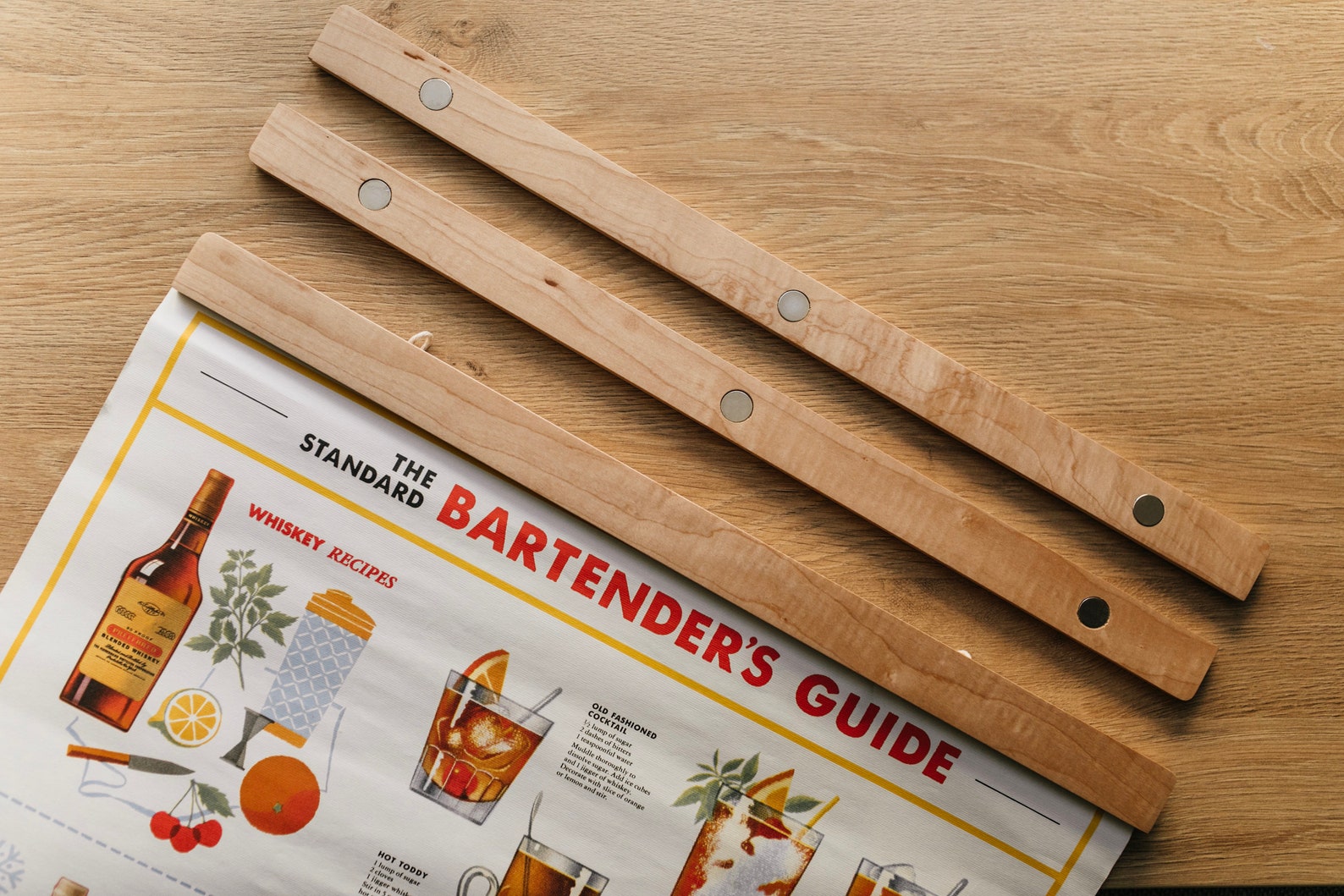 Magnetic Poster Hanger / Wooden Hanger for Art Poster | Etsy