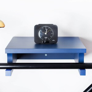 Wooden Bike Shelf / Blue Wall Bike Rack / Bicycle Holder / Wall Bike ...