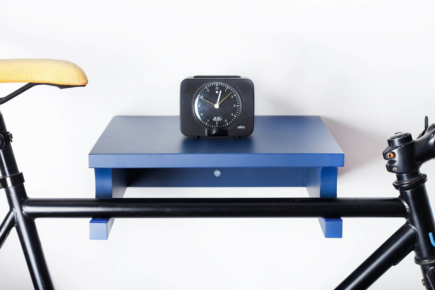 Wooden Bike Shelf / Blue Wall Bike Rack / Bicycle Holder / | Etsy