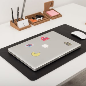Leather Desk Pad / Leather and Felt Laptop Mat / Desk Organizer ...