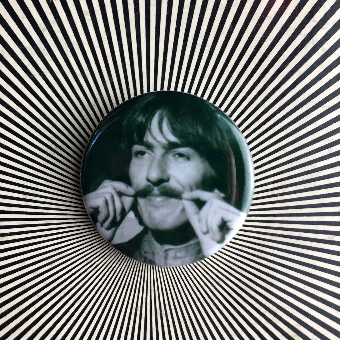 1.25 Inch George Harrison Smirking Button Pin, Fridge Magnet - Etsy
