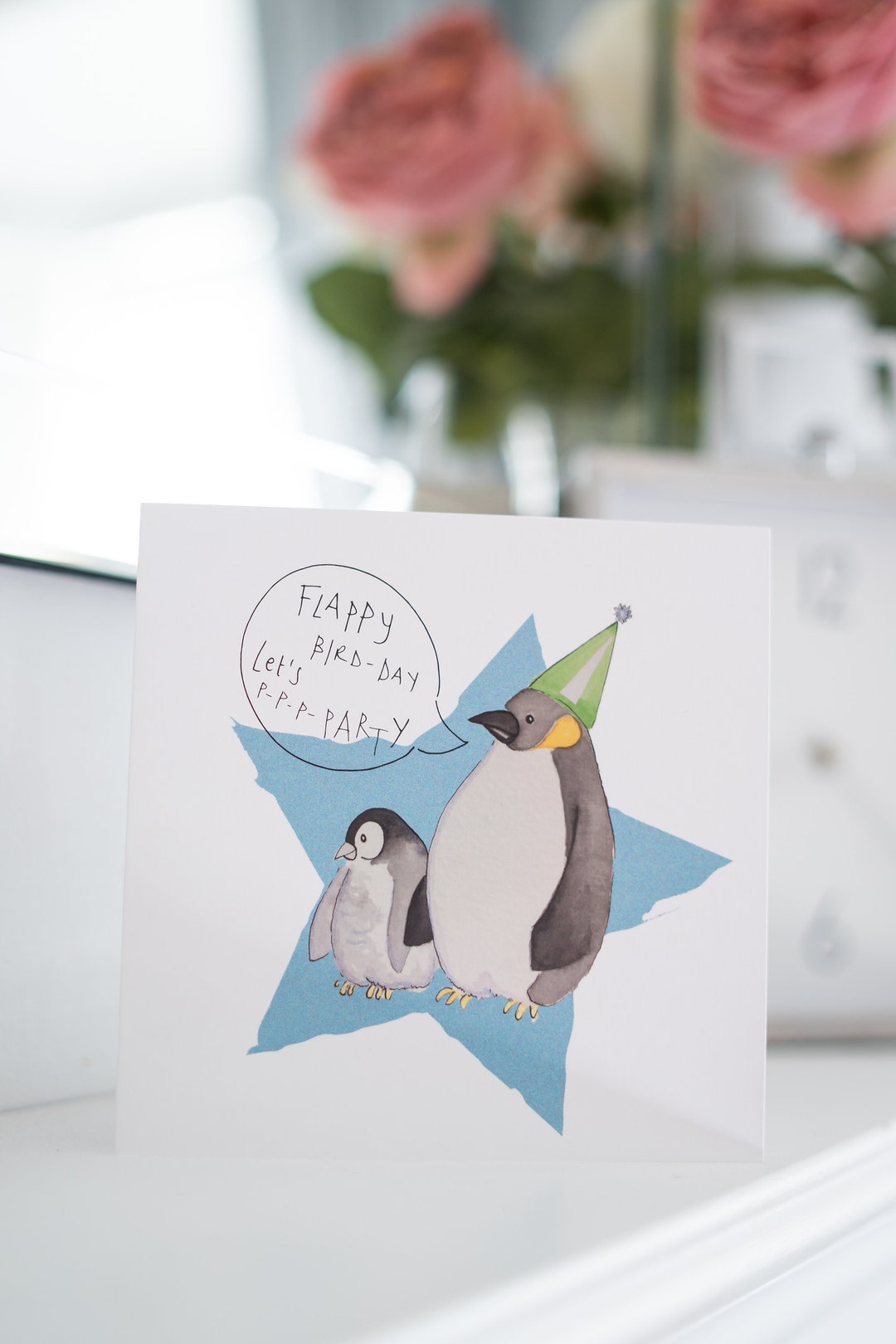 HAPPY BIRTHDAY Flappy Bird-day Penguin Party Greeting Card - Etsy UK