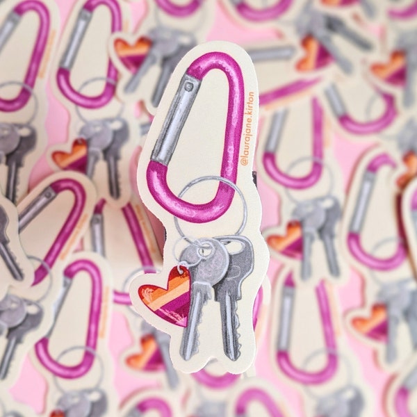 Lesbian Carabiner Sticker - Etsy