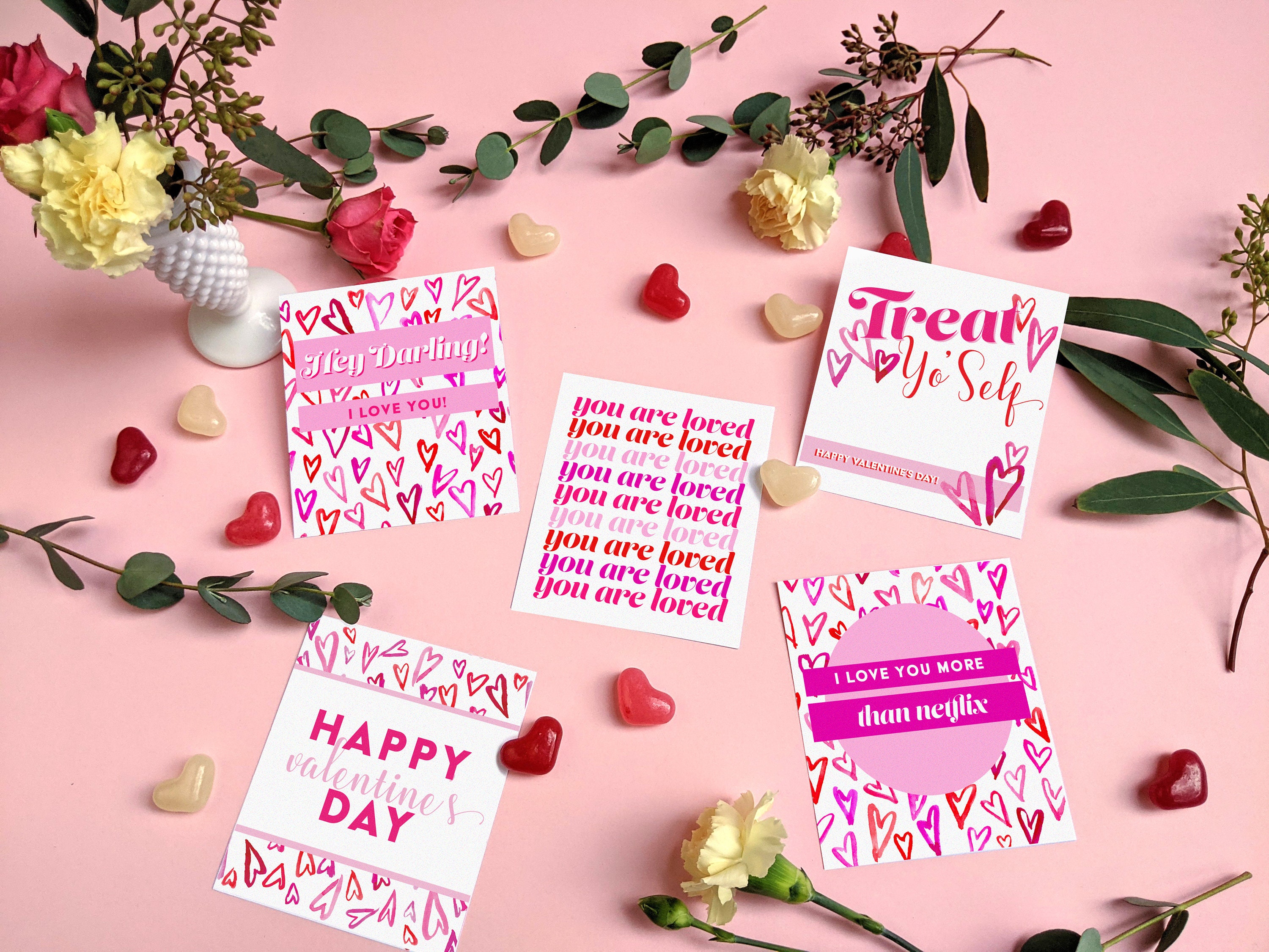 VALENTINE'S Day Mini Printable Cards Digital Download - Etsy