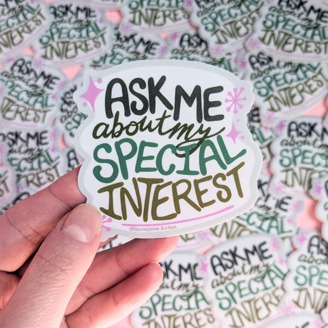 Ask Me About My Special Interest ADHD & Autism Pride Waterproof Vinyl ...