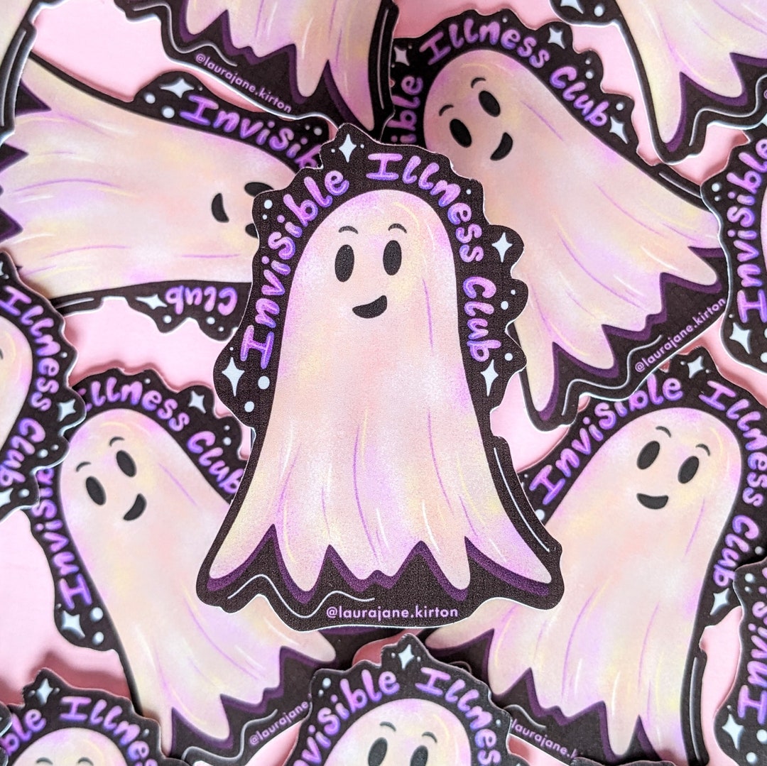 Invisible Illness Club Ghost Sticker: Waterproof Vinyl Decal - Etsy