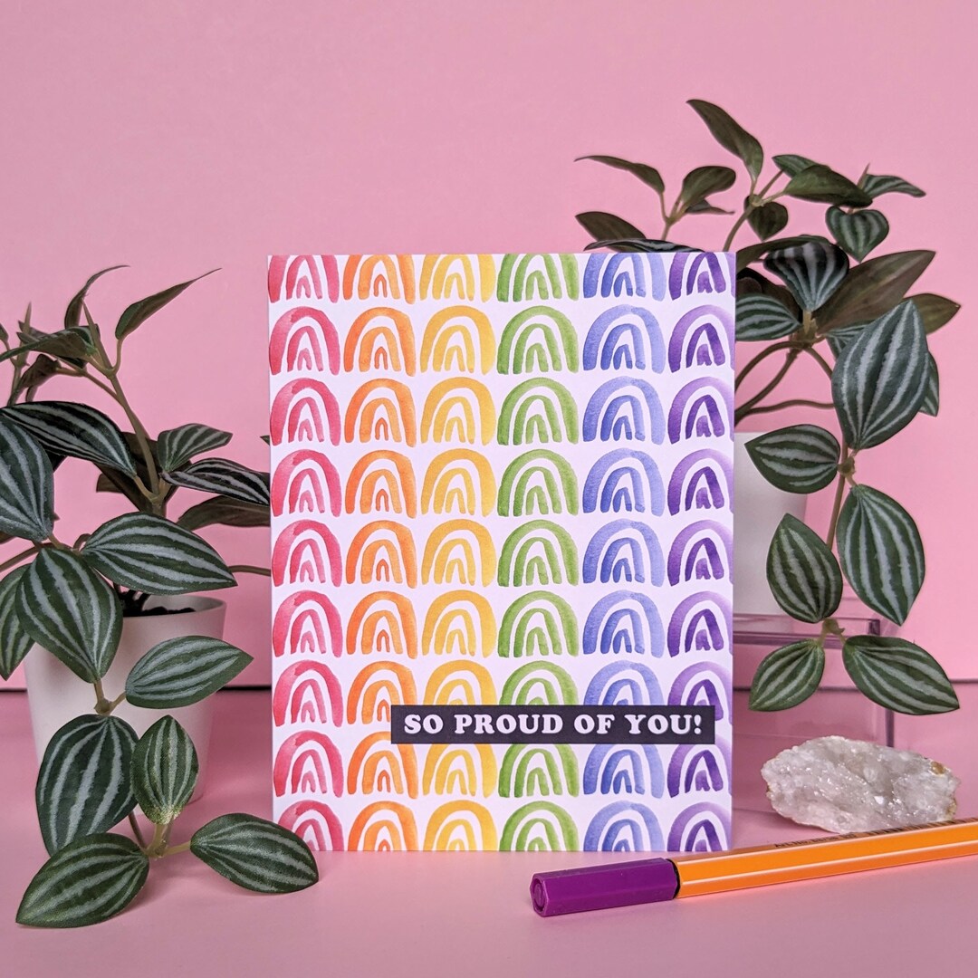 So Proud of You LGBTQ+ Pride Greeting Card - Etsy