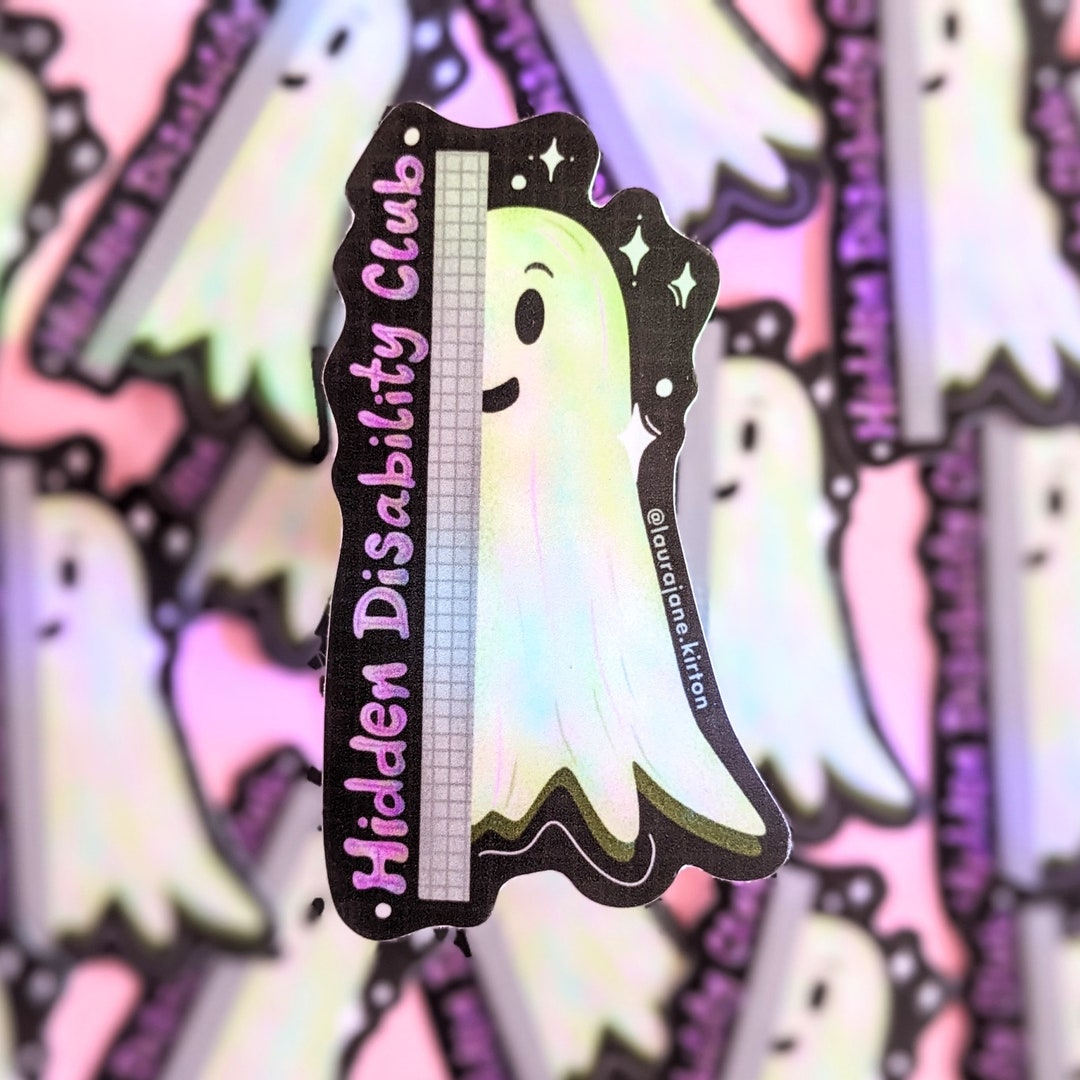 Hidden Disability Club Ghost Sticker: Waterproof Vinyl Decal - Etsy