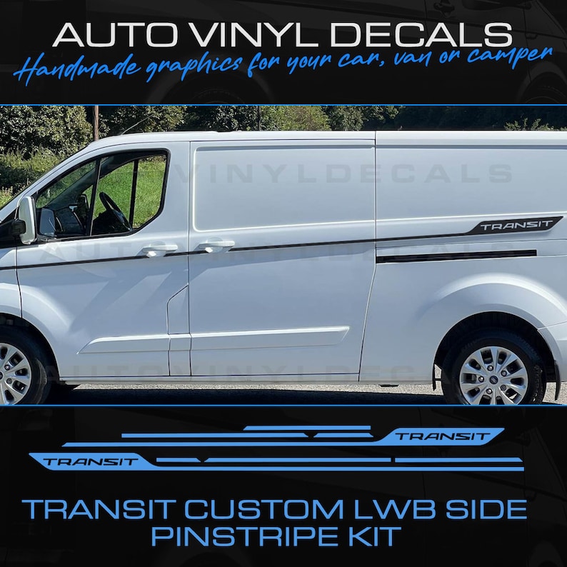 Ford Transit Custom LWB Van Sport Side Graphics Decals Styling Stickers ...