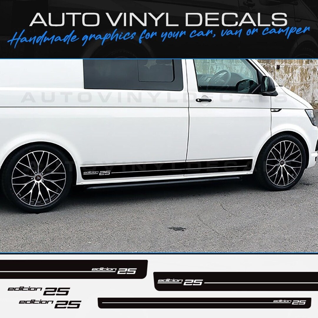 Volkswagen VW T5 T6 Edition 25 Stripe Kit Graphic Vinyl Sticker Decal ...