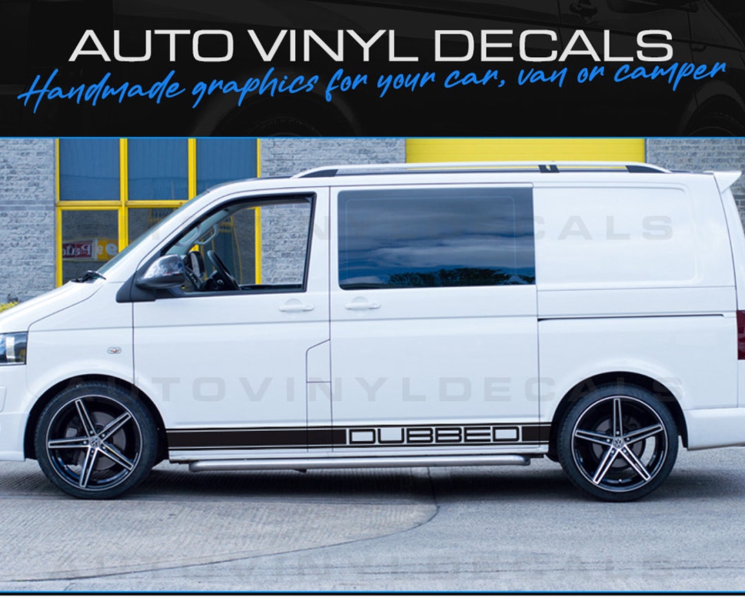 Volkswagen VW T5 T6 Side Stripe Styling Kit Vinyl Graphics Decal Dubbed ...