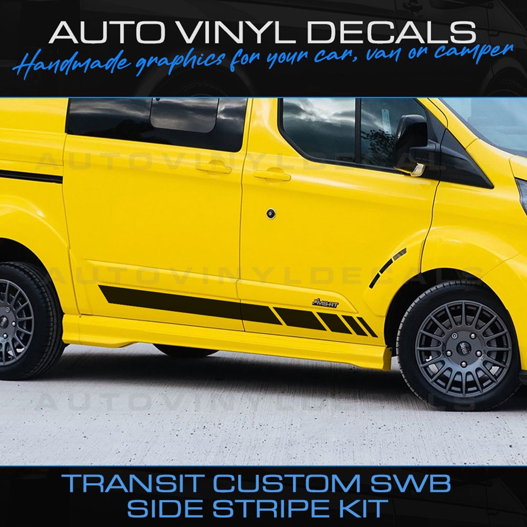 Ford Transit Custom Van Sport Lower Side Graphics Decals Styling ...
