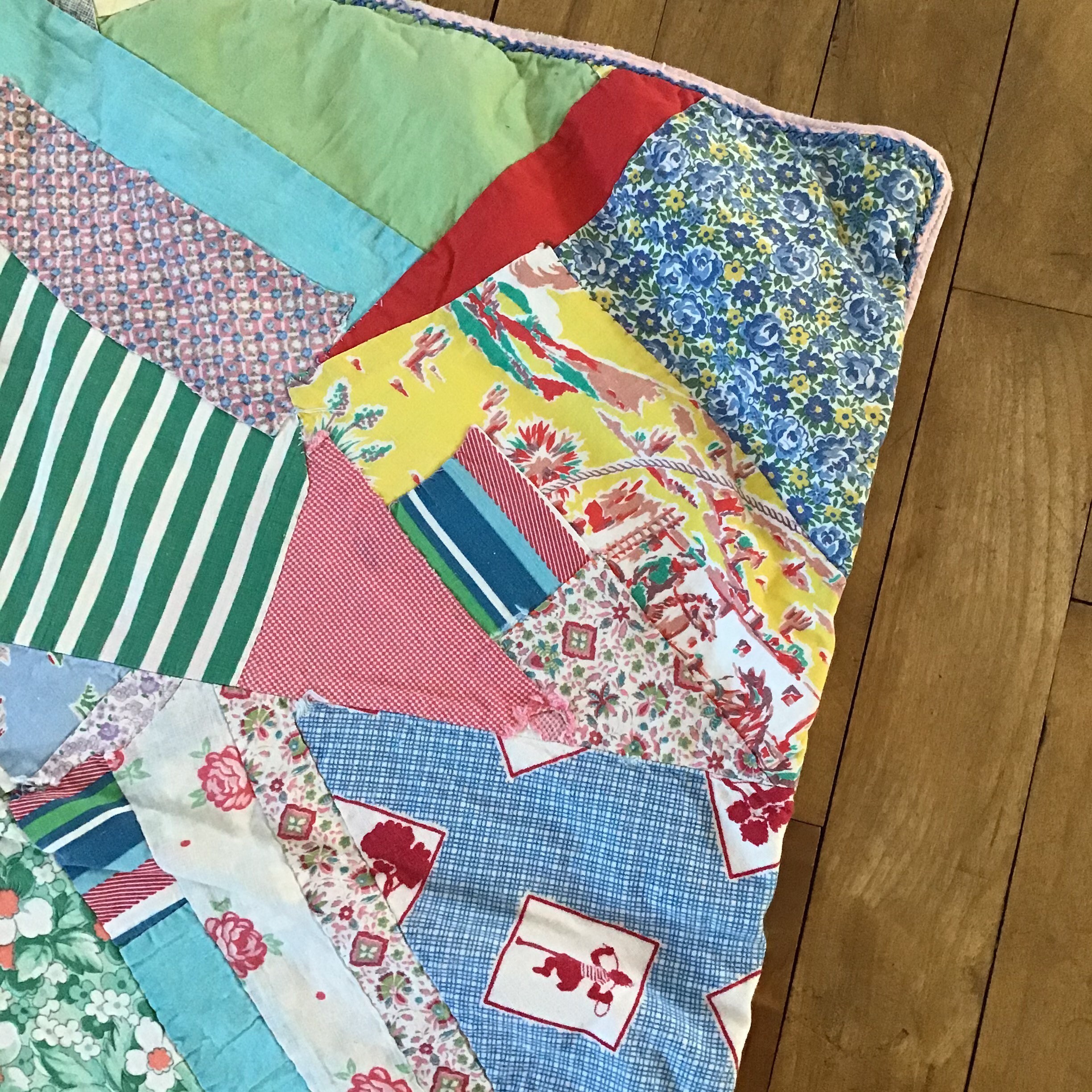 Vintage Crazy Quilt Table Runner Small Vintage Quilt | Etsy