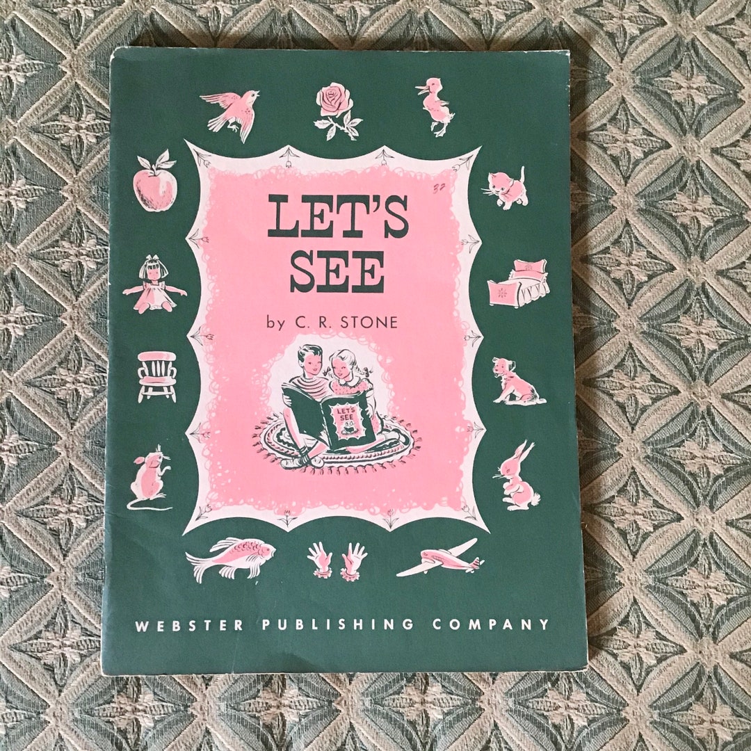 1940s Educational Book Lets See by C.R. Stone Vintage Workbook Vintage ...