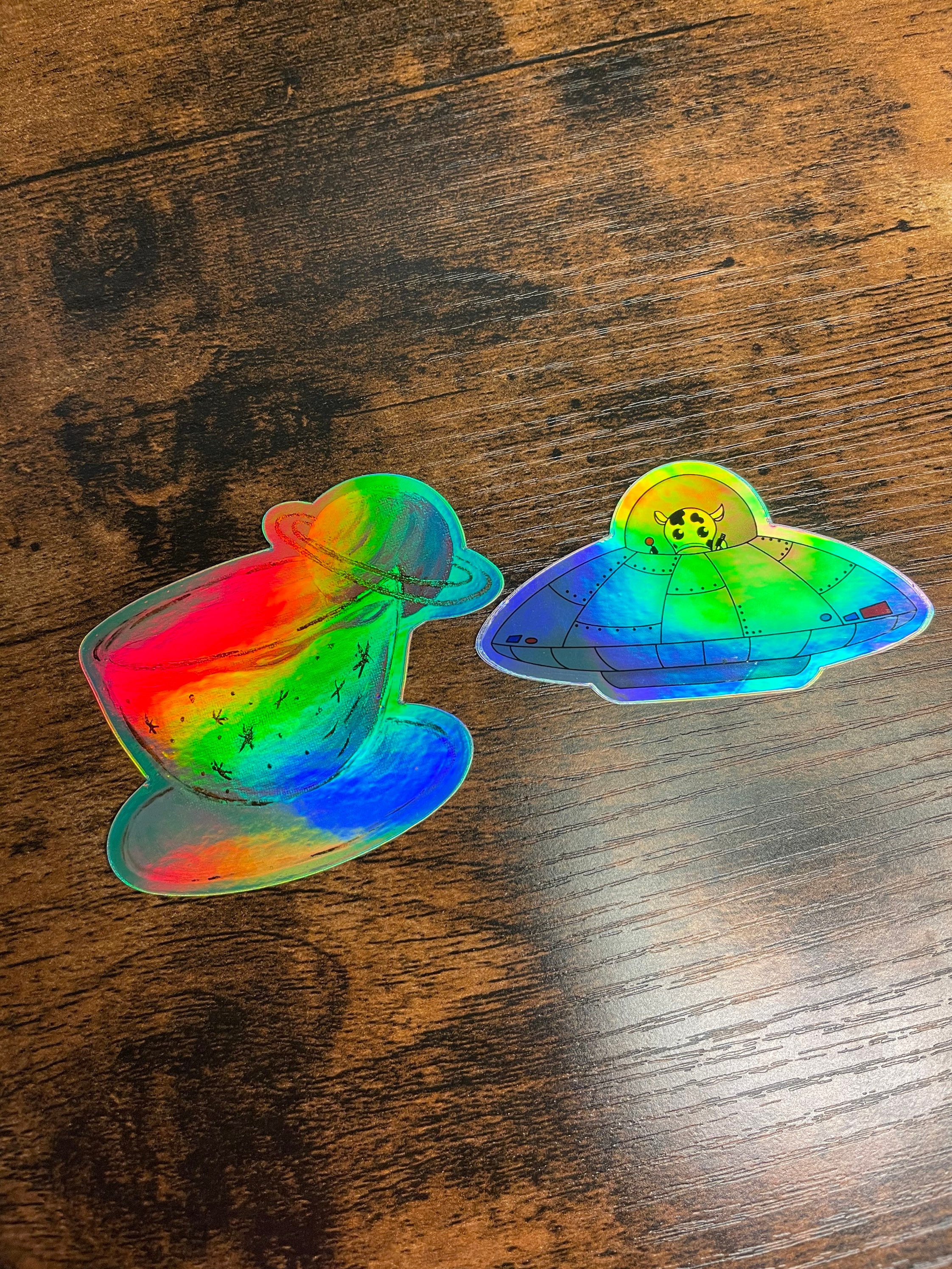 Holographic Space Sticker Set - Etsy