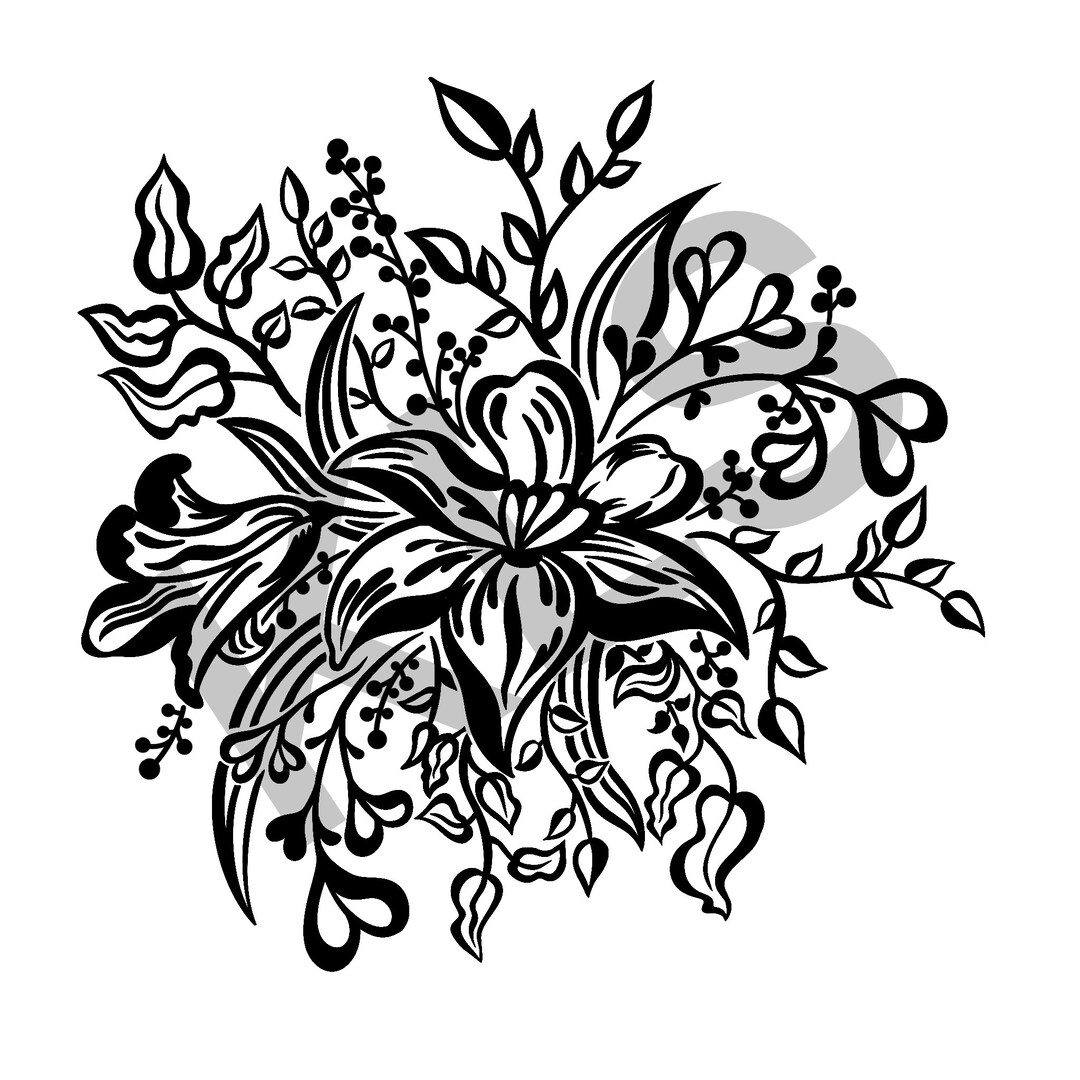 Flower Bouquet Cut File - Etsy