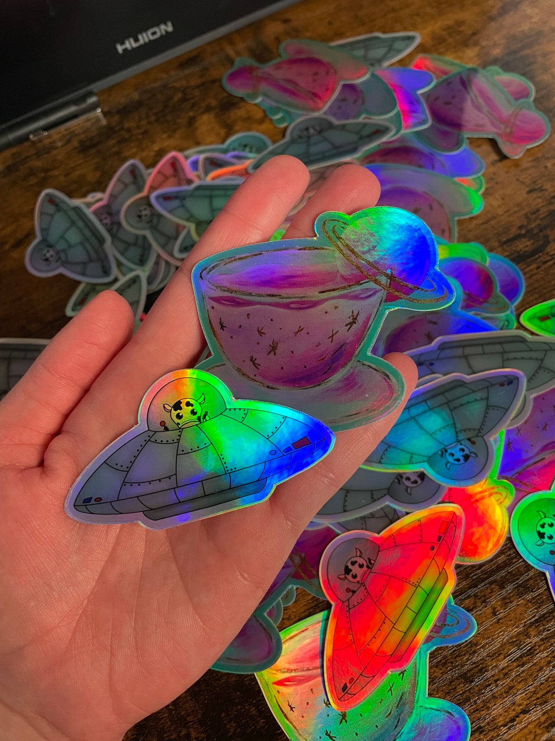 Holographic Space Sticker Set - Etsy
