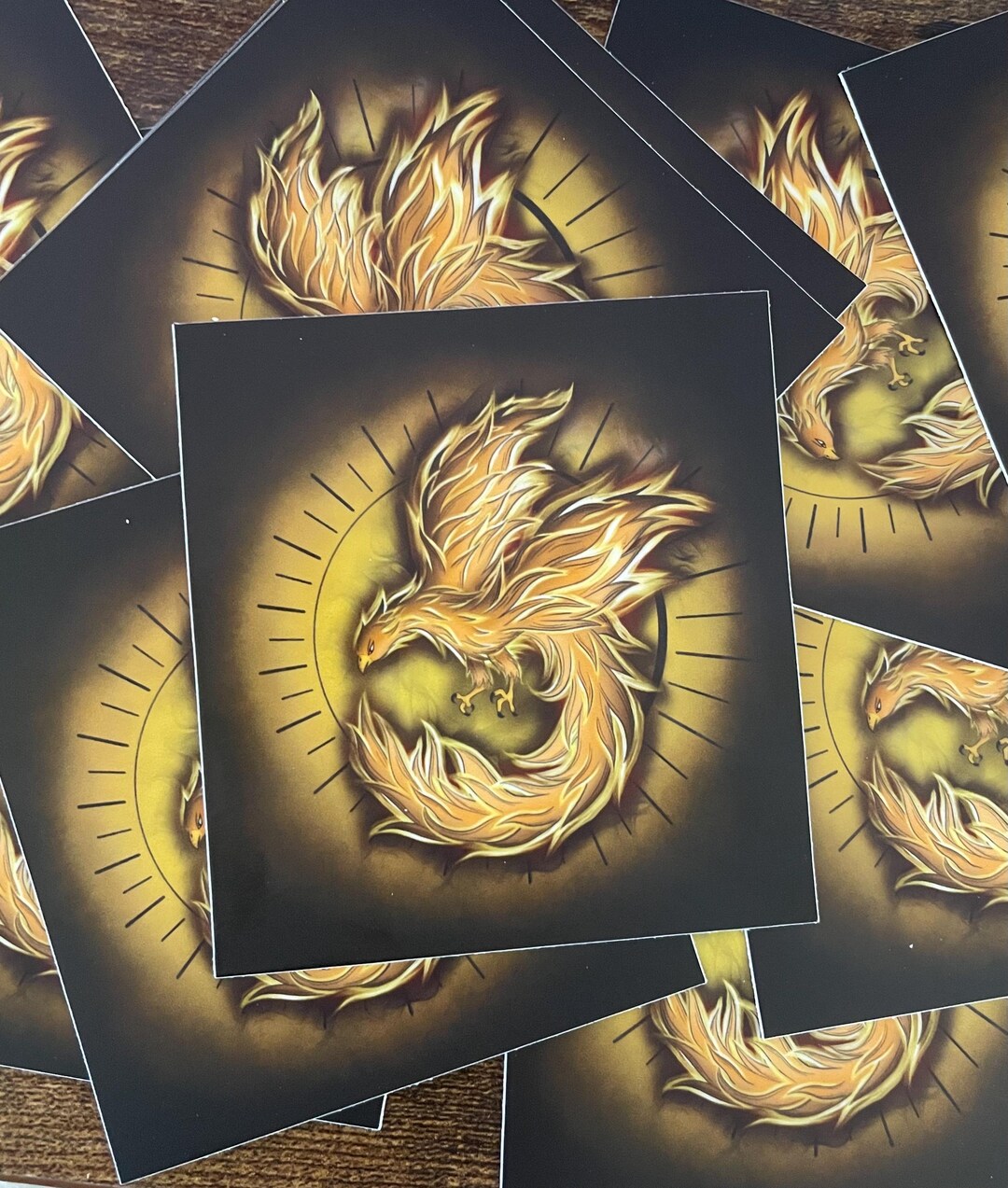 Rising Sun Phoenix Sticker - Etsy