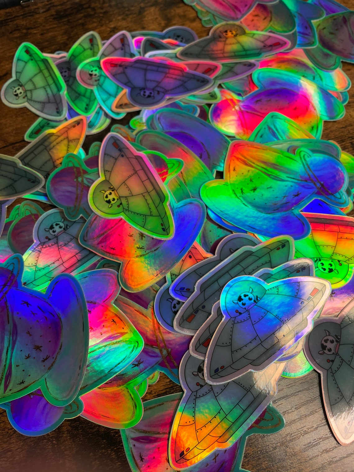 Holographic Space Sticker Set - Etsy