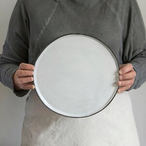 Ceramic White Plates, Rustic Plates, Dinnerware Plate, Large Dinner ...