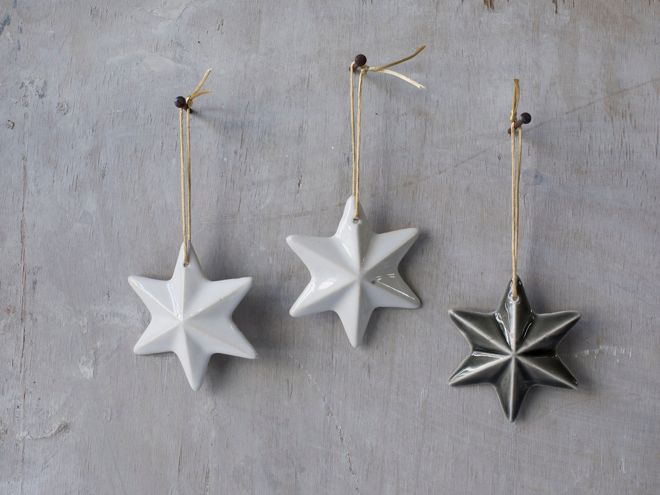 Christmas star ornament Set of 3 | Etsy