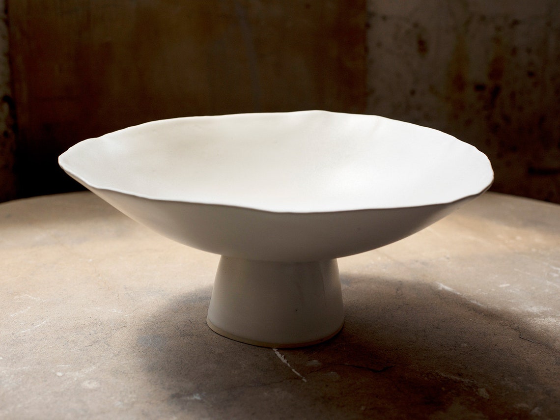 Ceramic Footed Bowl Ceramic Pedestal Bowl Ceramic Footed - Etsy UK