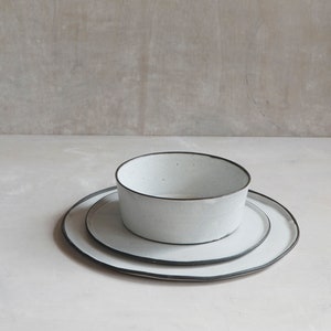 Ceramic White Plates, Rustic Plates, Dinnerware Plate, Large Dinner ...