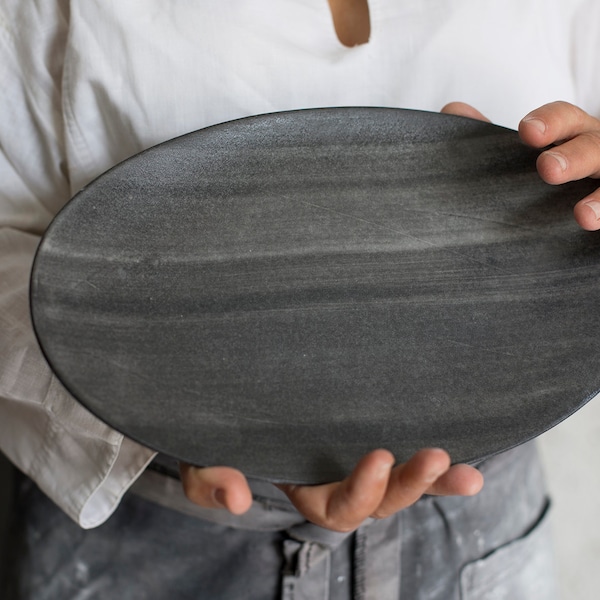 Black White Platter - Etsy