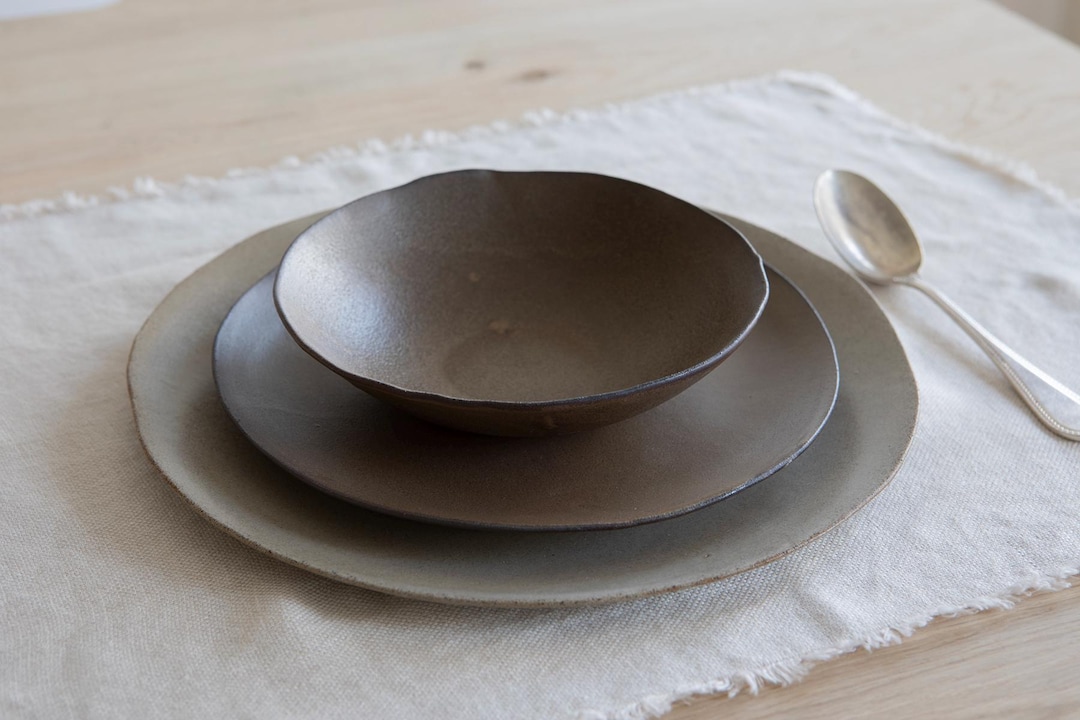 Handmade Pottery Plates , Dinnerware Sets, Soup Bowl, Dinner Plate ...