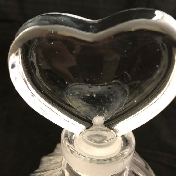 Beautiful Clear Glass Crystal Perfume Bottle w/ Heart… - Gem
