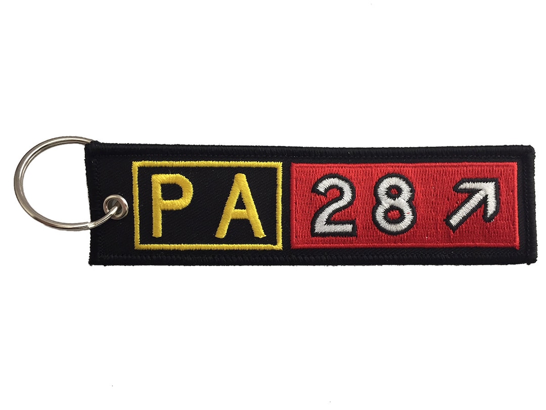 Piper Aircraft PA28 Series Taxiway Sign Embroidered Keychain. Aviation ...