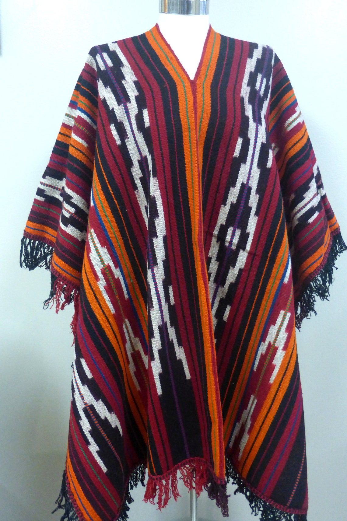 Peruvian Andean Mountain Shaman Poncho Cape Woven Textile | Etsy