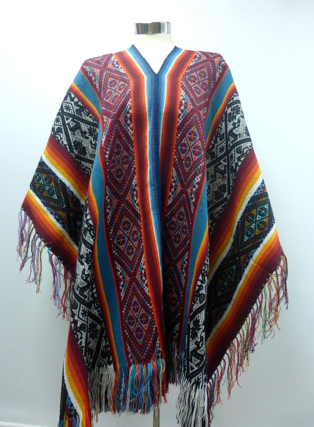 Shamans Handmade Aguayo Poncho Andean Mountain Textile - Etsy
