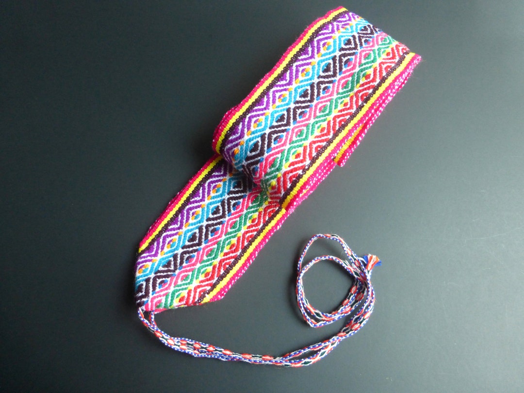 Andean Peruvian Hand-woven Chumpi Belt - Trim Waist Cinchi - 76 Inches ...