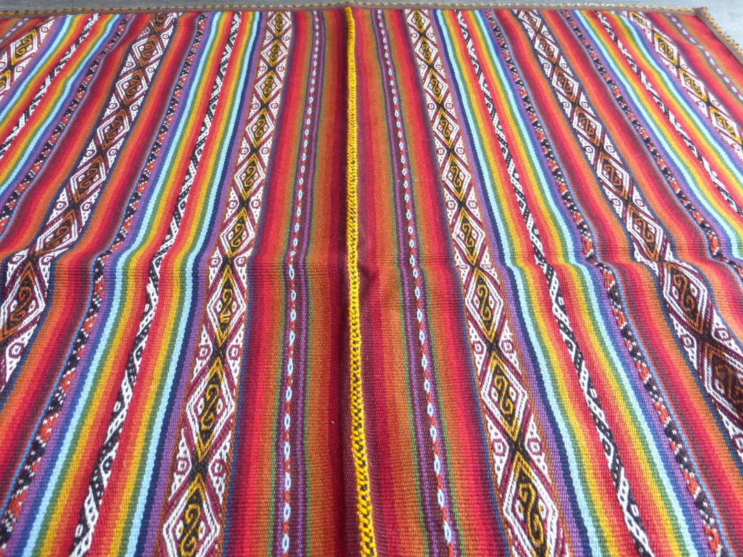 Peruvian Handwoven Aguayo Mesa Cloth - Andean Mountain Textile - 32 X ...