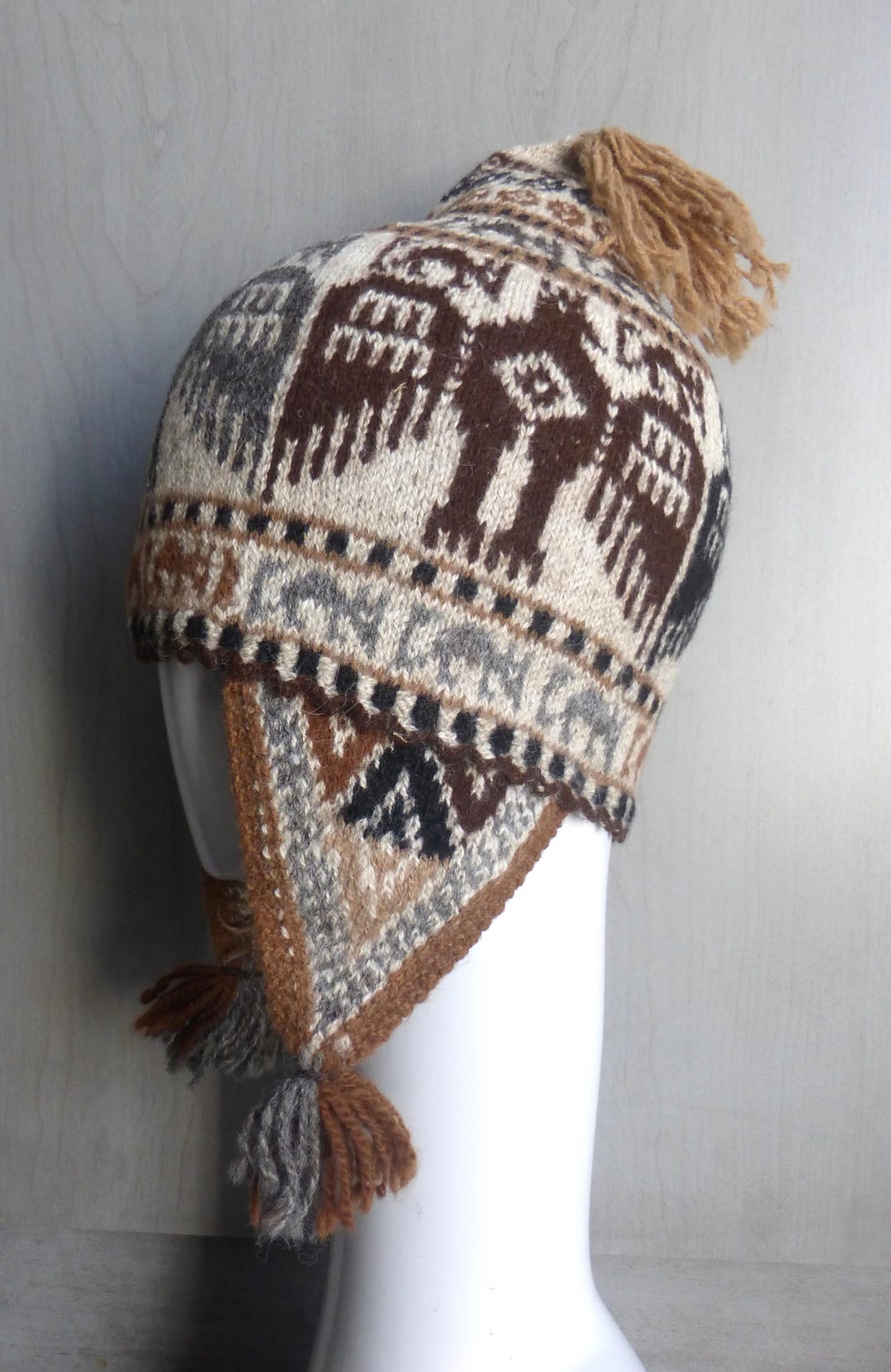 Peruvian Shaman Chullo Hat - Andean Mountain Handmade Hat- Adult Size ...