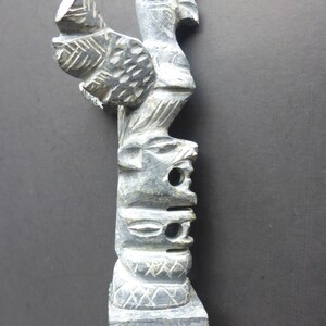 Andean Trilogy Totem - Hand Carved in Machu Picchu Green Stone ...