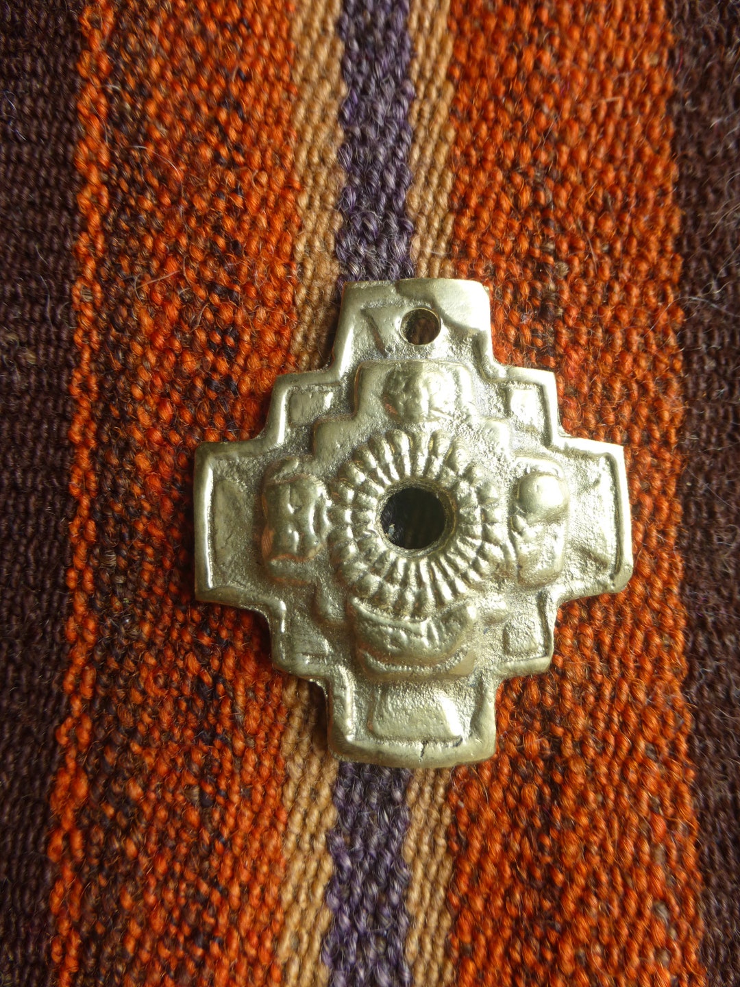 Peruvian Andean Inca Cross Chacana Pendant Made of Bronze - Etsy
