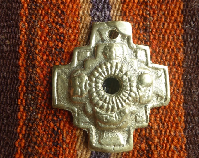 Peruvian Andean Inca Cross Chacana Pendant Made of Bronze - Etsy