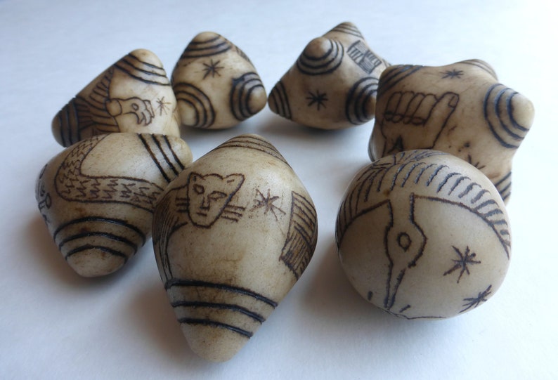 Chumpi Stones - Peruvian Andean Shaman Ceremonial 7 Point Large Stones ...
