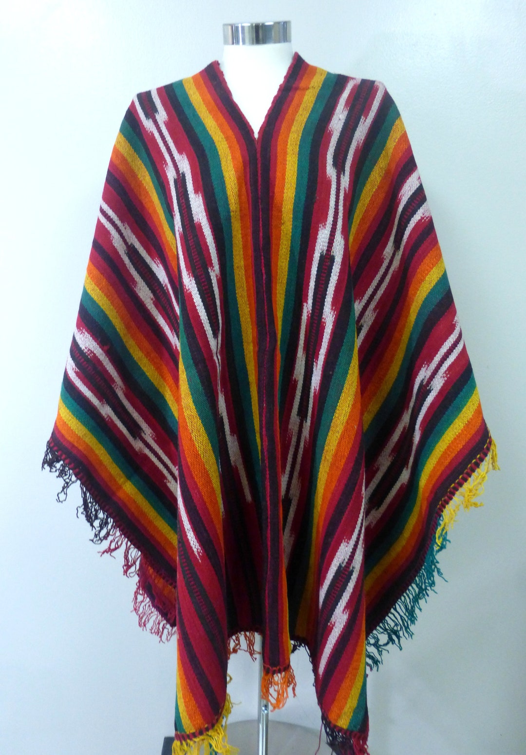 Peruvian Andean Mountain Shaman Poncho Cape - Woven Textile - Etsy