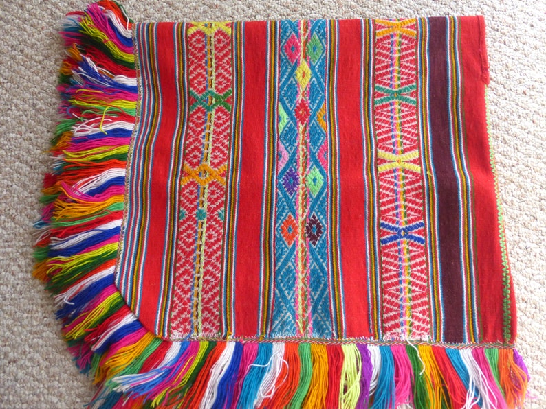 Peruvian Shaman Poncho Andean Aguayo Textile - Etsy