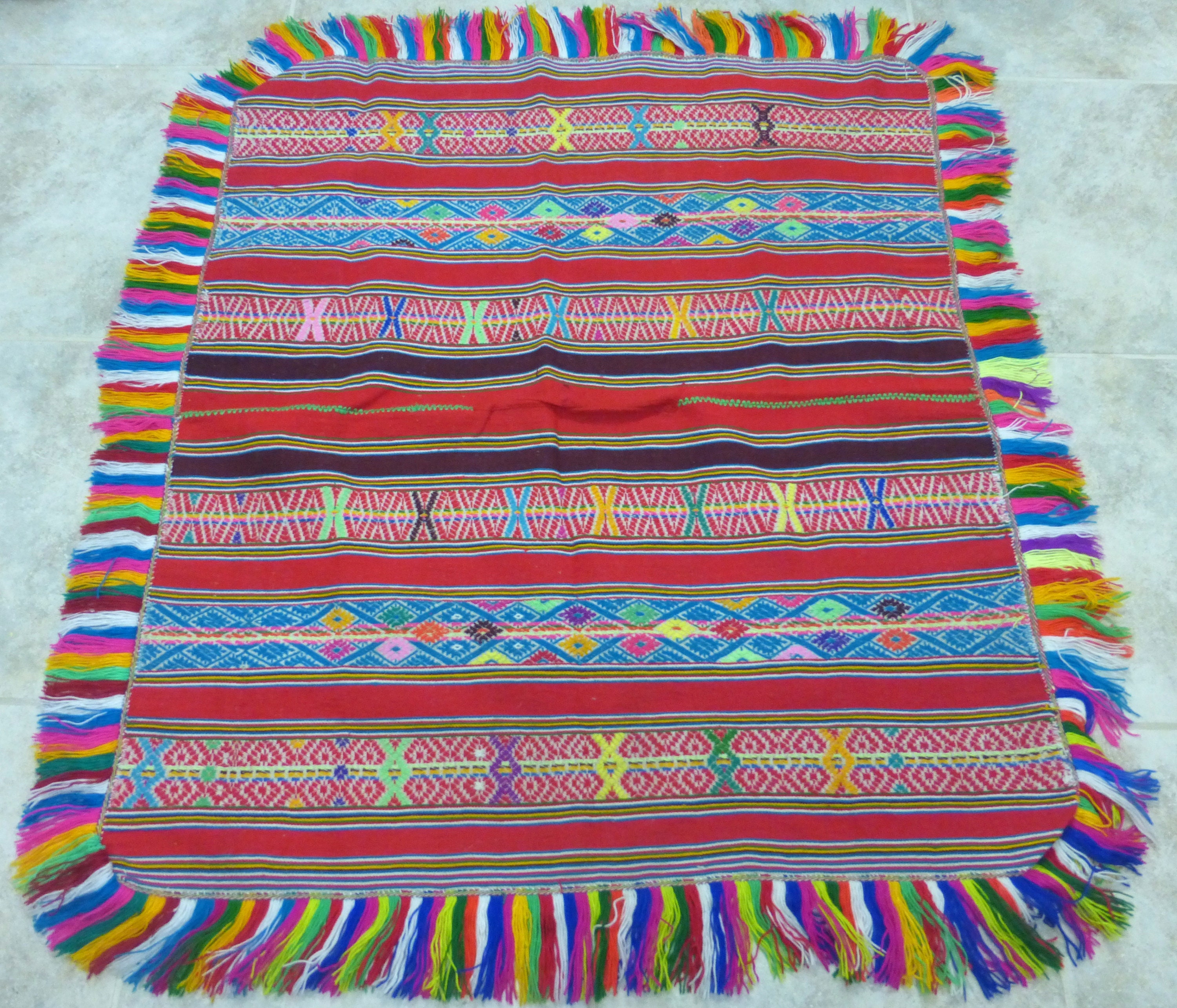 Peruvian Shaman Poncho Andean Aguayo Textile | Etsy