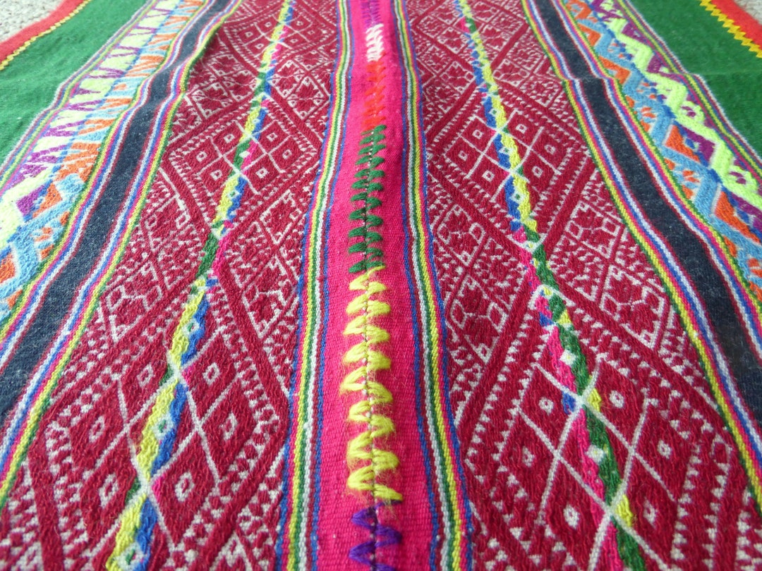 Andean Mountain Textile - Peruvian Handwoven Aguayo Mesa Cloth - 23 X ...
