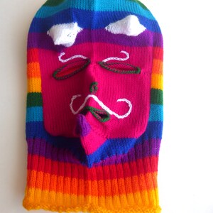 Peruvian Balaclava: Rainbow Striped Devil Ski Mask - Etsy